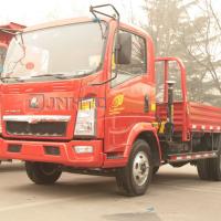 China Sinotruk HOWO 4x2 Truck Mounted Telescopic Crane Hook Folding Arm Lifting Truck for sale