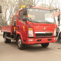 China Sinotruk HOWO 4x2 Truck Mounted Telescopic Crane Hook Folding Arm Lifting Truck for sale