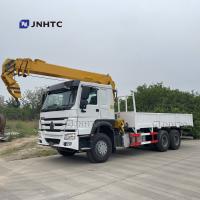 China Sinotruk Howo 6x4 10 Telescopic Truck Mounted Crane Straight Arm Cargo Truck Crane for sale