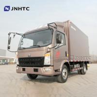 China SINOTRUK HOWO 6 Tons 116hp LHD Box Truck Van Cargo Truck for sale