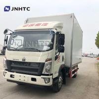 China HOWO Light Duty 4x2 Transport Van Container Cargo Box Truck for sale