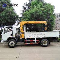 China Sino Truck Special Light Duty Commercial Trucks With 3 Tons Van Cargo Crane for sale