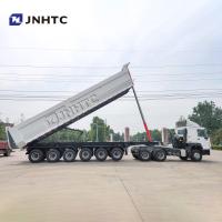 China Four Axle 80 Tons Carrying Gravel Dumper Trailer U Shape for sale