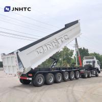 China Four Axle 80 Tons Carrying Gravel Dumper Trailer U Shape for sale