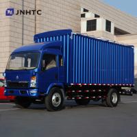 China HOWO 4x2 Light Duty Commercial Trucks Transport Cargo Box Wagon Van Truck for sale