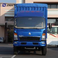 China HOWO 4x2 Light Duty Commercial Trucks Transport Cargo Box Wagon Van Truck for sale