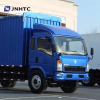 China HOWO 4x2 Light Duty Commercial Trucks Transport Cargo Box Wagon Van Truck for sale