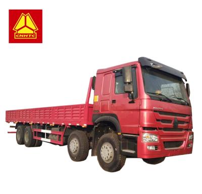 China Sinotruk HOWO Flatbed Cargo Truck 8*4 12 wheeler Heavy Van for sale