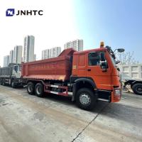 China HOWO 6X4 371 Green 20 Cubic Heavy Duty Dump Truck With U Type Cargo Body Alarm Light for sale