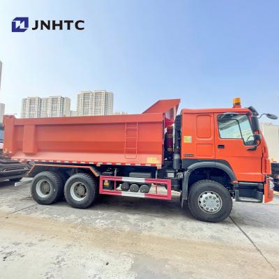 China HOWO 6X4 371 Green 20 Cubic Heavy Duty Dump Truck With U Type Cargo Body Alarm Light for sale