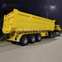 China 1/6 3 Axle 4 Axles Tipper Tractor Side Rear Dump Trailers With Hydraulic Cylinder for sale