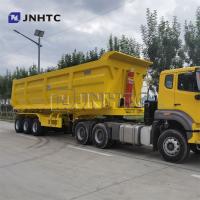 China 1/6 3 Axle 4 Axles Tipper Tractor Side Rear Dump Trailers With Hydraulic Cylinder for sale
