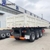 China 3 4 Axle Side Wall Fence Cargo Semi Trailer 40T 60T Hydraulic Side Tipper for sale