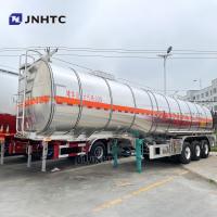 China 3 Axle 45000 50000 Liters Stainless Steel Milk Tanker Water Oil Tank Semi Truck Trailer for sale
