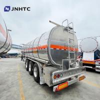 China 3 Axle 45000 50000 Liters Stainless Steel Milk Tanker Water Oil Tank Semi Truck Trailer for sale
