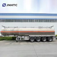 China Used 3 Axles 45000 Liters Fuel Tanker Truck Trailer Carbon Steel / Aluminum for sale