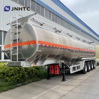 China Used 3 Axles 45000 Liters Fuel Tanker Truck Trailer Carbon Steel / Aluminum for sale