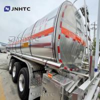 China Used 3 Axles 45000 Liters Fuel Tanker Truck Trailer Carbon Steel / Aluminum for sale