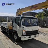 China SINOTRUK HOWO 4X2 Light Duty Commercial Trucks With CRANE RHD 10 Ton Truck for sale