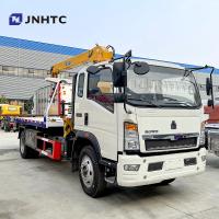China Sinotruk HOWO 4x2 3-12TON Light Flatbed Cargo Wrecker Crane Truck for sale