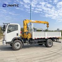 China 6 Ton Crane Truck 4x2 6wheels Truck With Straight Arm Crane HOWO Light Duty 3-8 Ton Cargo Truck for sale