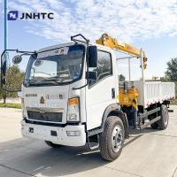 China 6 Ton Crane Truck 4x2 6wheels Truck With Straight Arm Crane HOWO Light Duty 3-8 Ton Cargo Truck for sale