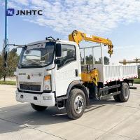 China 6 Ton Crane Truck 4x2 6wheels Truck With Straight Arm Crane HOWO Light Duty 3-8 Ton Cargo Truck for sale
