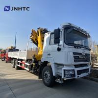China Flatbed Dropside Cargo Truck Mounted Crane Shacman F3000 6x4 for sale