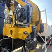 China Flatbed Dropside Cargo Truck Mounted Crane Shacman F3000 6x4 for sale