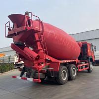 China 10 Wheels SINOTRUK HOWO Concrete Mixing Truck 6x4 Red for sale