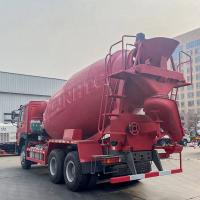 China 10 Wheels SINOTRUK HOWO Concrete Mixing Truck 6x4 Red for sale