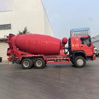 China 10 Wheels SINOTRUK HOWO Concrete Mixing Truck 6x4 Red for sale