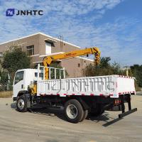 China Sinotruk Howo Homan 6 Wheel 4x2 Dropside Cargo Truck With 3.2t Crane for sale
