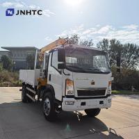 China Sinotruk Howo Homan 6 Wheel 4x2 Dropside Cargo Truck With 3.2t Crane for sale