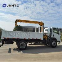 China Sinotruk Howo Homan 6 Wheel 4x2 Dropside Cargo Truck With 3.2t Crane for sale
