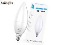 China Bluetooth LED Light Bulb RGB CCT 4W E12 E14 APP Group Control Sync Music Voice Compatible for sale