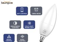 China Bluetooth LED Light Bulb RGB CCT 4W E12 E14 APP Group Control Sync Music Voice Compatible for sale