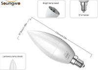 China Bluetooth Mesh Smart Light Bulb C35 4W 320lm 2700K-6500K Dimmable Color Changing Group Control for sale