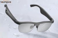 China Intelligent Bluetooth Glasses HD Stereo Sound UV400 Protection TR90 Frame 6H Battery for sale