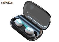 China Sweat Proof Bluetooth Wireless Earbuds 1800mAh Rechargeable Charging Case TWS Strong Bass for sale