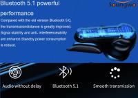 China Bluetooth 5.1 Stereo Earbuds Auto Pairing 180H Playtime IPX7 Waterproof for sale