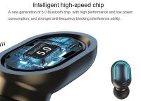 China 3.7V 1800mAh Charging Case Bluetooth Earphones For Running 9D HIFI for sale