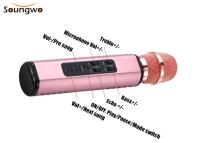 China 32GB Micro SD Card Bluetooth Speaker 2000Ah Battery 4 In 1 Karaoke Microphone for sale