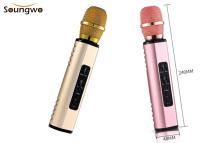 China 32GB Micro SD Card Bluetooth Speaker 2000Ah Battery 4 In 1 Karaoke Microphone for sale