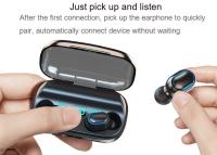 China 3.7V 1800mAh Charging Case Bluetooth Earphones For Running 9D HIFI for sale