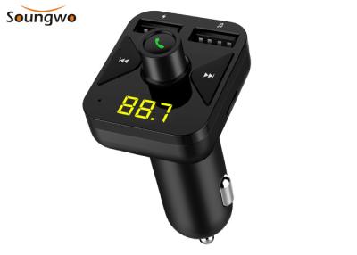 China BLE 5.0 Hands Free Car Kit FM Transmitter 5V 3.4A Wireless Handsfree Car Charger for sale