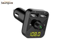 China BLE 5.0 Hands Free Car Kit FM Transmitter 5V 3.4A Wireless Handsfree Car Charger for sale