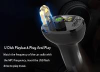 China BLE4.2 Bluetooth Handsfree Car Kit FM Transmitter With Remote CE ROHS for sale