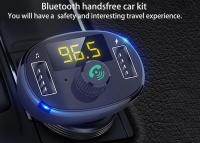 China BLE4.2 Bluetooth Handsfree Car Kit FM Transmitter With Remote CE ROHS for sale