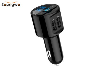China Bluetooth 5.0 FM Transmitter Car Kit Hands-Free Calling 12V-24V Dual USB 3.6A for sale